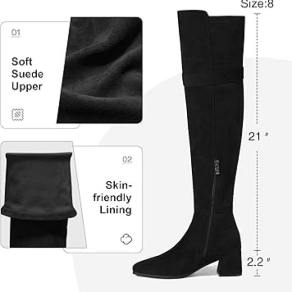 Suedi | Shoes | Suedi Brand Over The Knee Black Suede Boots | Poshmark